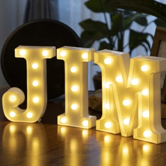 Accents | Nwt Big Led Light Up Marquee Sign Letter J Home Decor Designs ...
